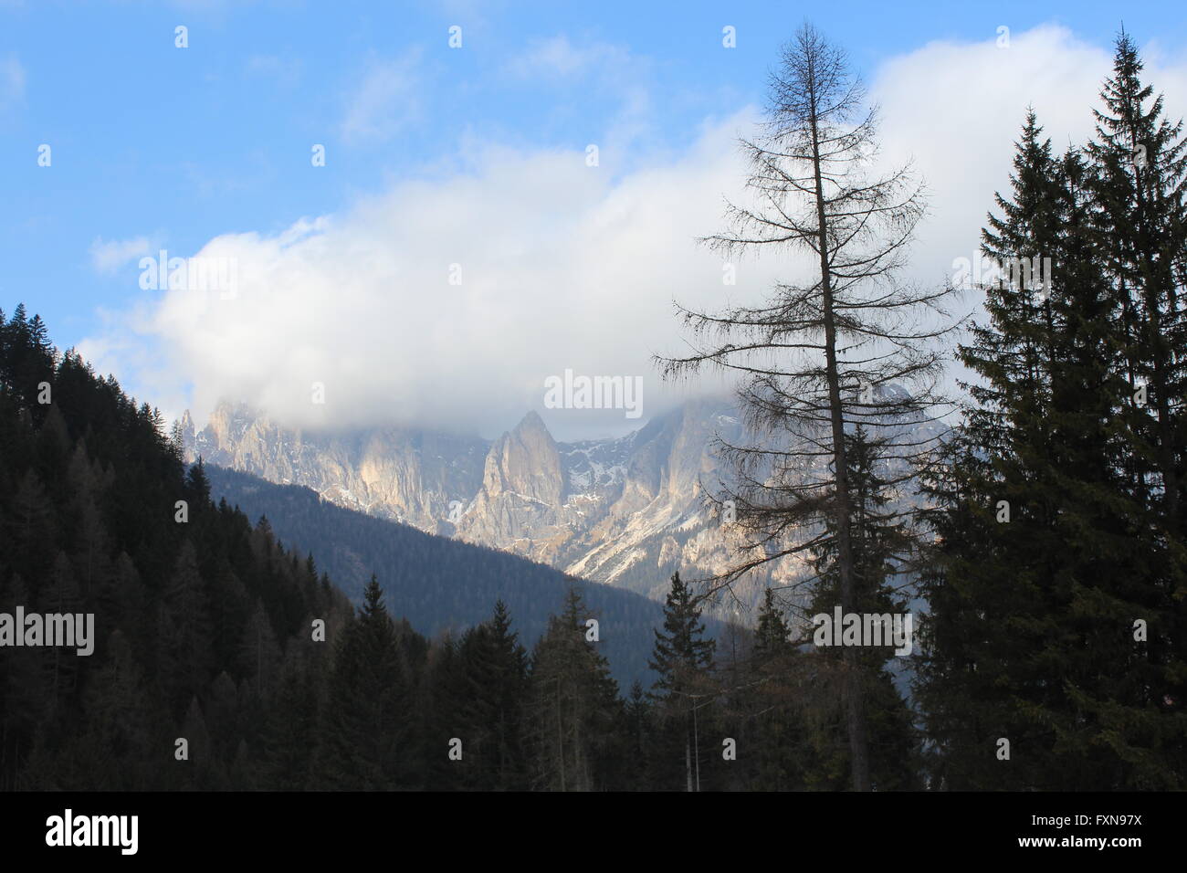 The Gruppo del Catinaccio mountains, part of the Italian Dolomites ...