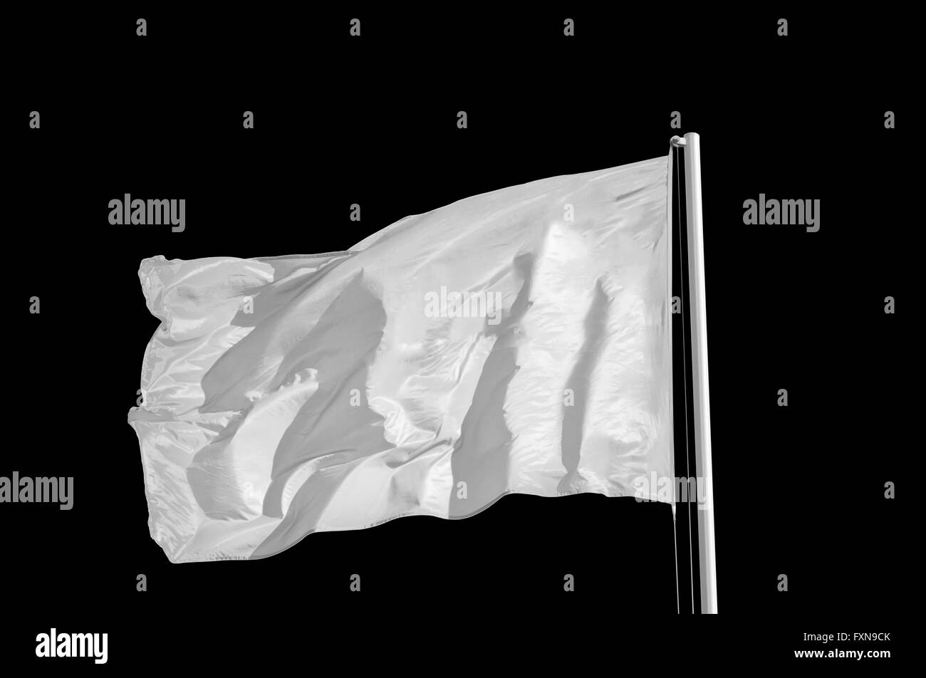 Blank white flag hi-res stock photography and images - Alamy