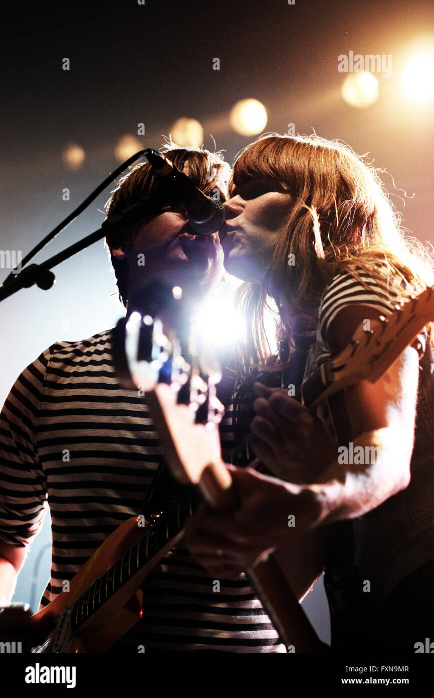 BARCELONA - NOV 13: Jenny & Johnny (band) perfoms at Razzmatazz stage ...