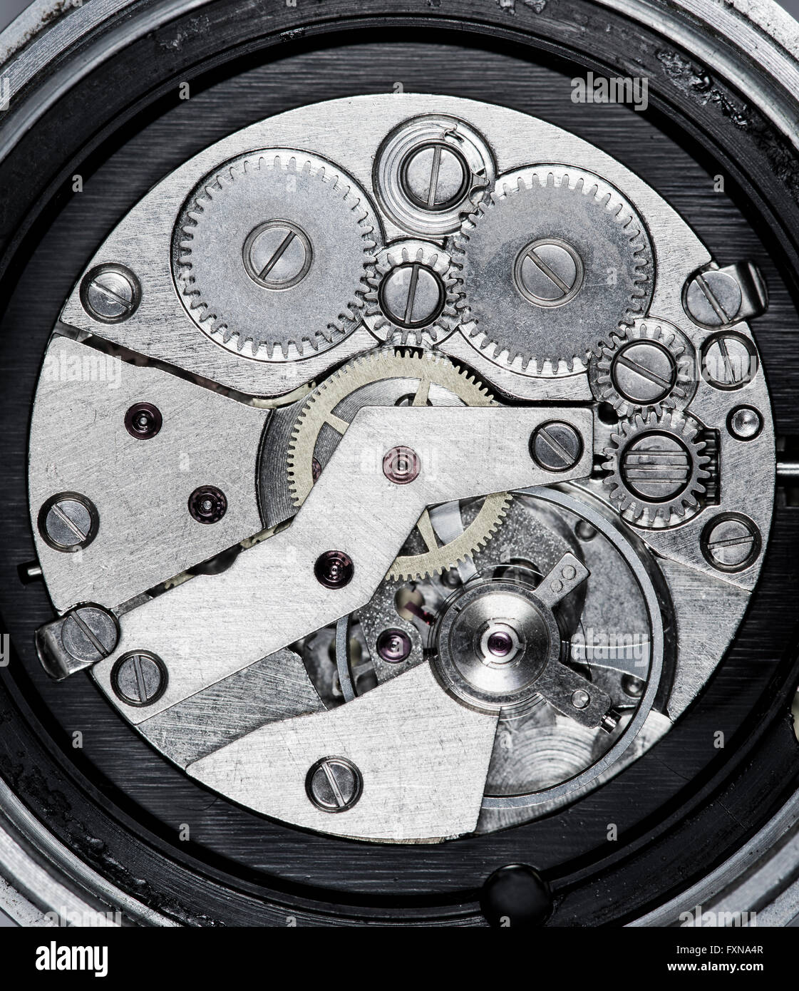 clockwork old mechanical watch, high resolution and detail Stock Photo ...