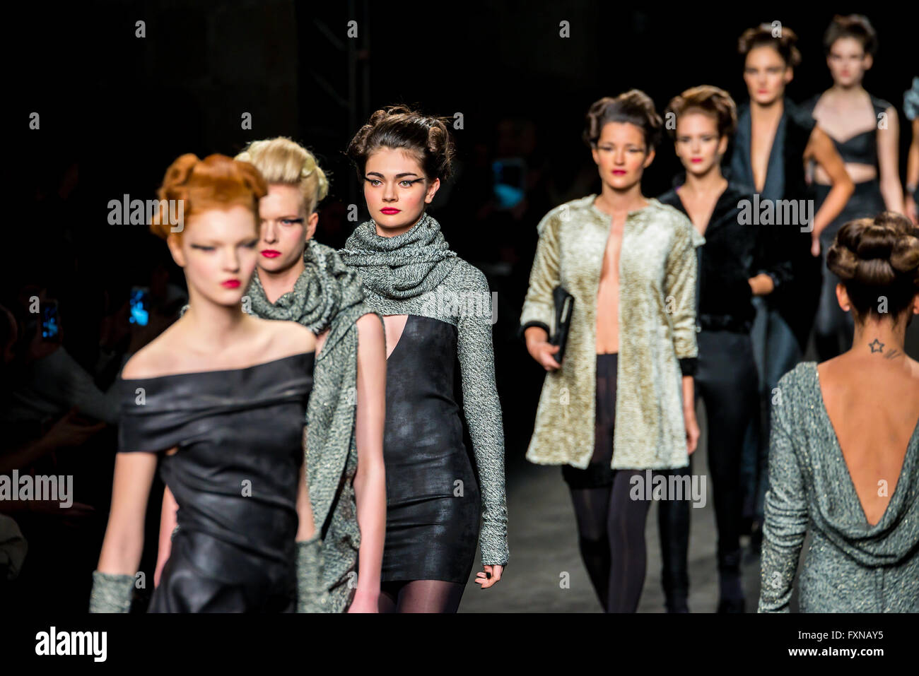 BARCELONA - FEB 2: A model walks the runway for the Celia Vela ...
