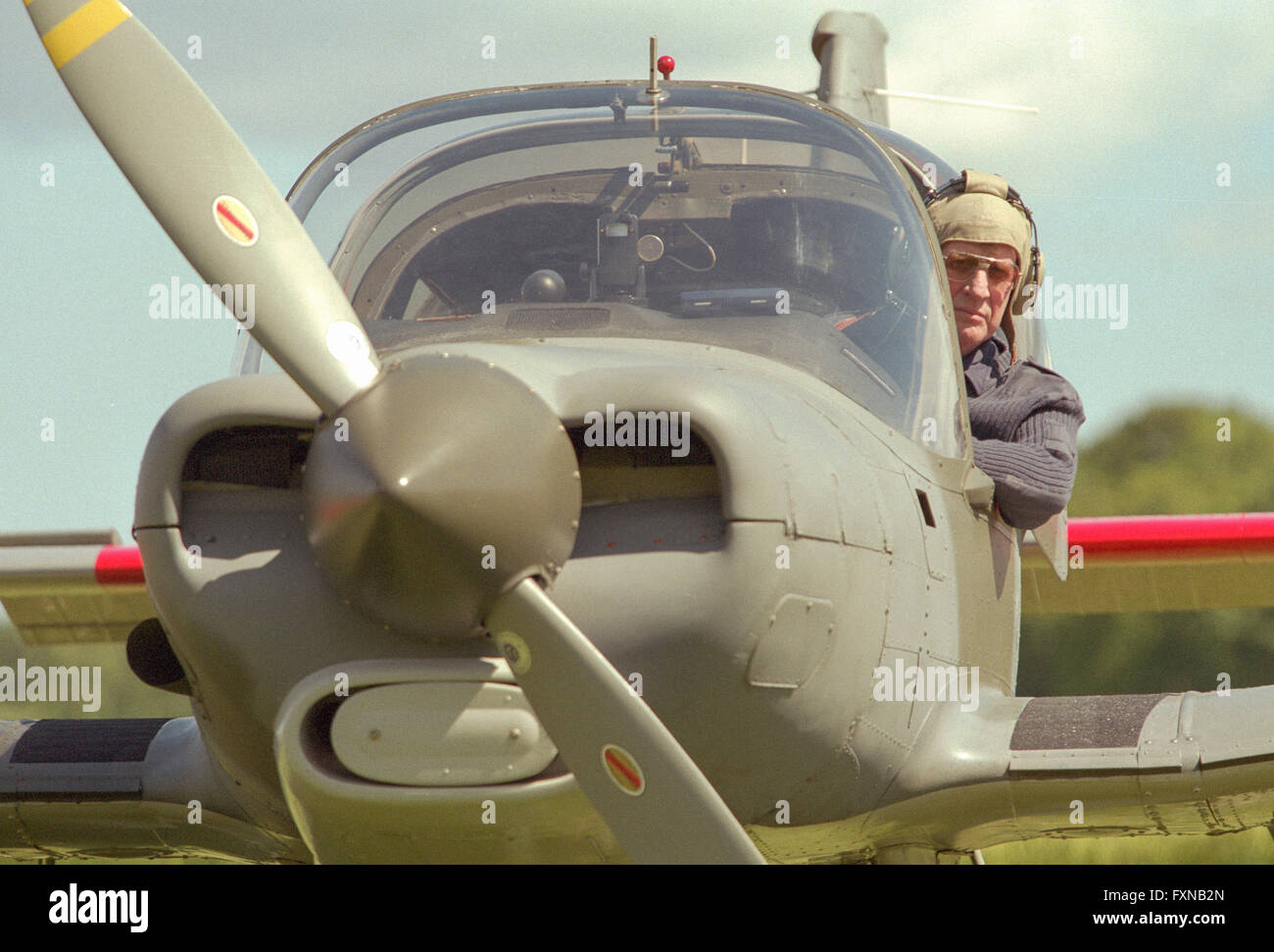 Duke of Hamilton with his Scottish Aviation Bulldog aircraft at ...