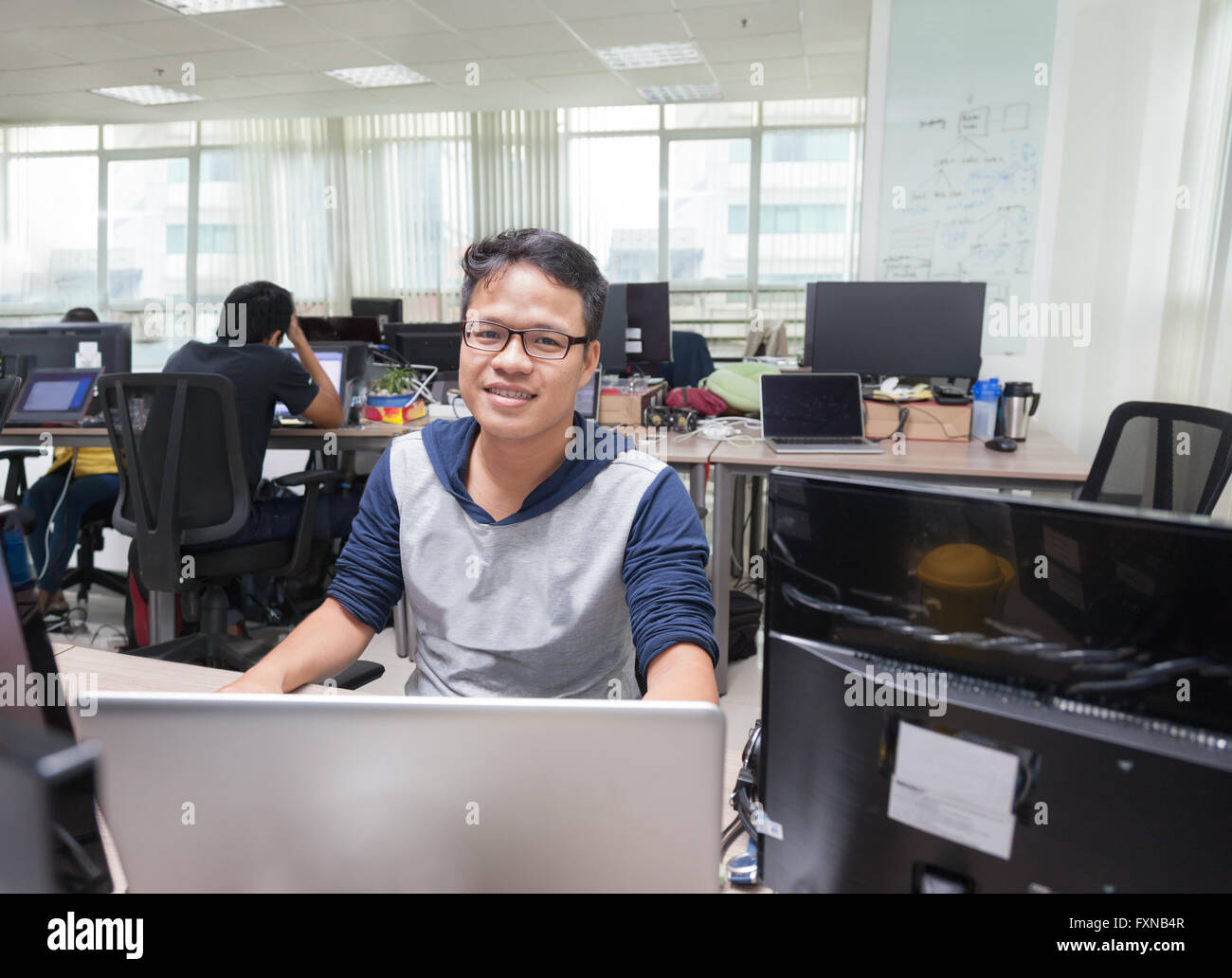 Asian Man Software Developer Working Stock Photo - Alamy