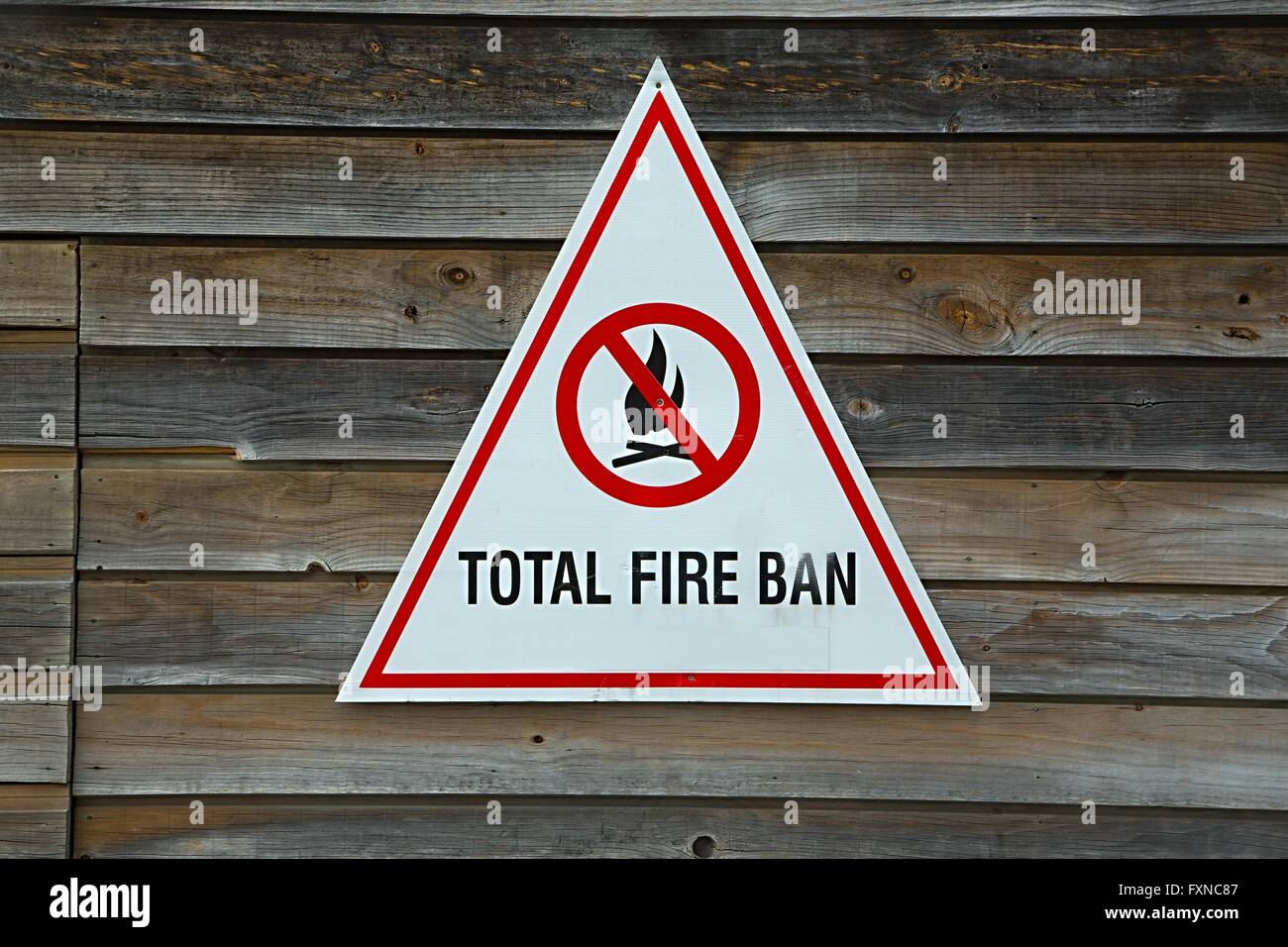 Fire Ban Sign Stock Photo - Alamy