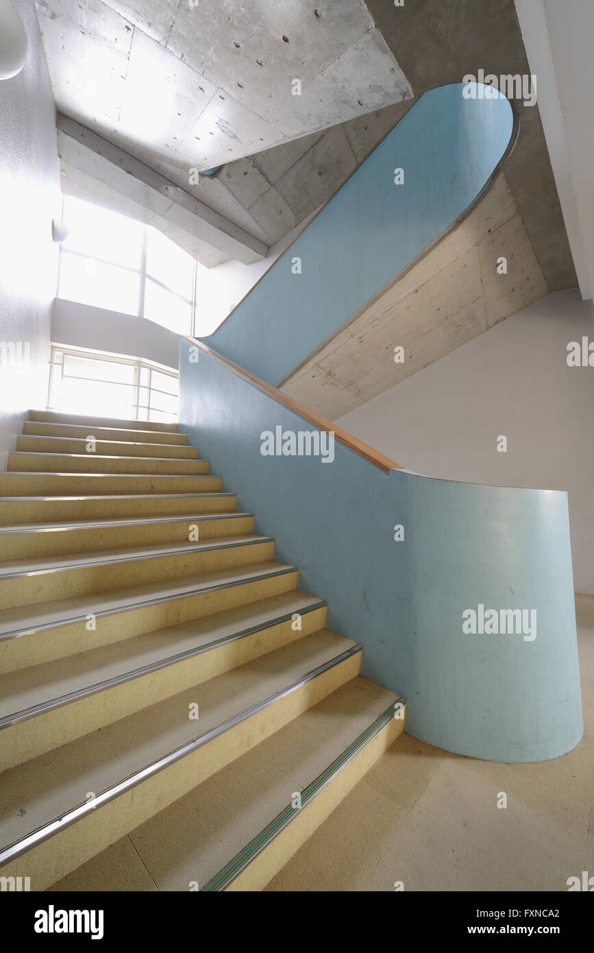 Staircase in high school Stock Photo - Alamy