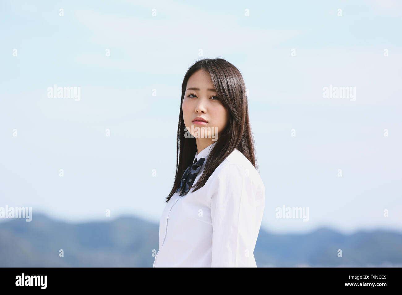 Japanese high-school student portrait Stock Photo - Alamy