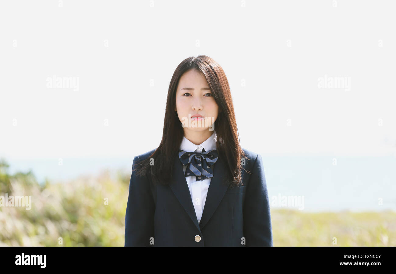 Japanese high-school student portrait Stock Photo - Alamy