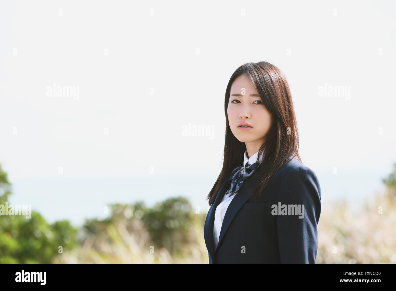 Japanese high-school student portrait Stock Photo - Alamy
