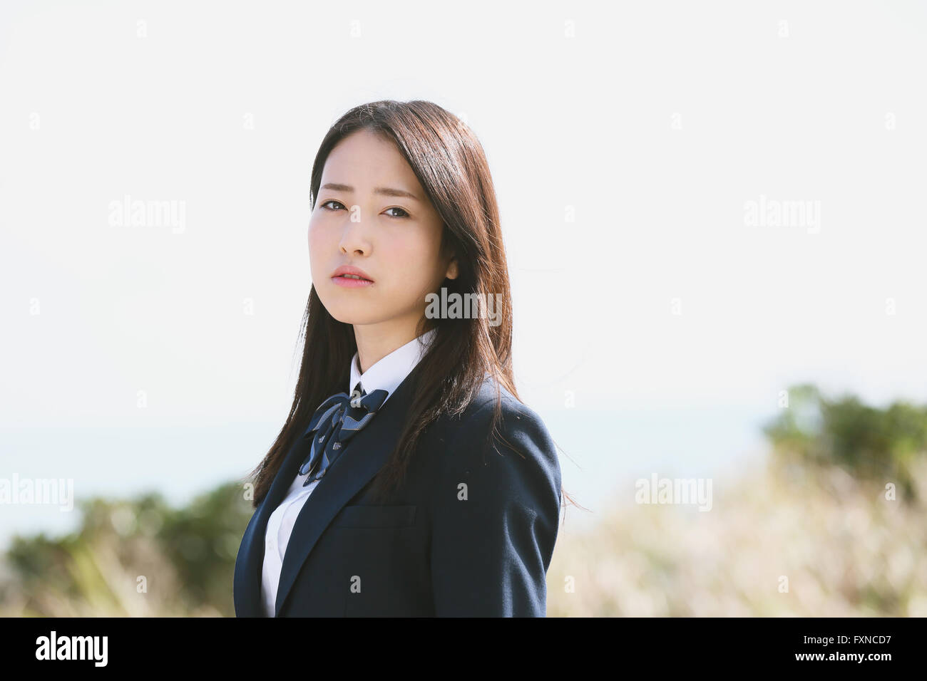 Japanese high-school student portrait Stock Photo - Alamy