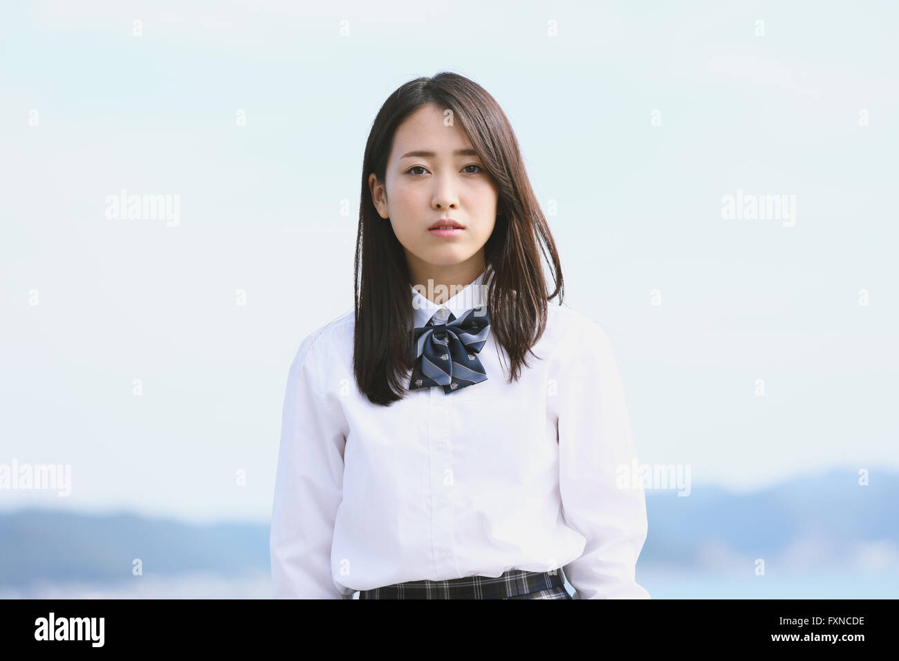 Japanese high-school student portrait Stock Photo - Alamy