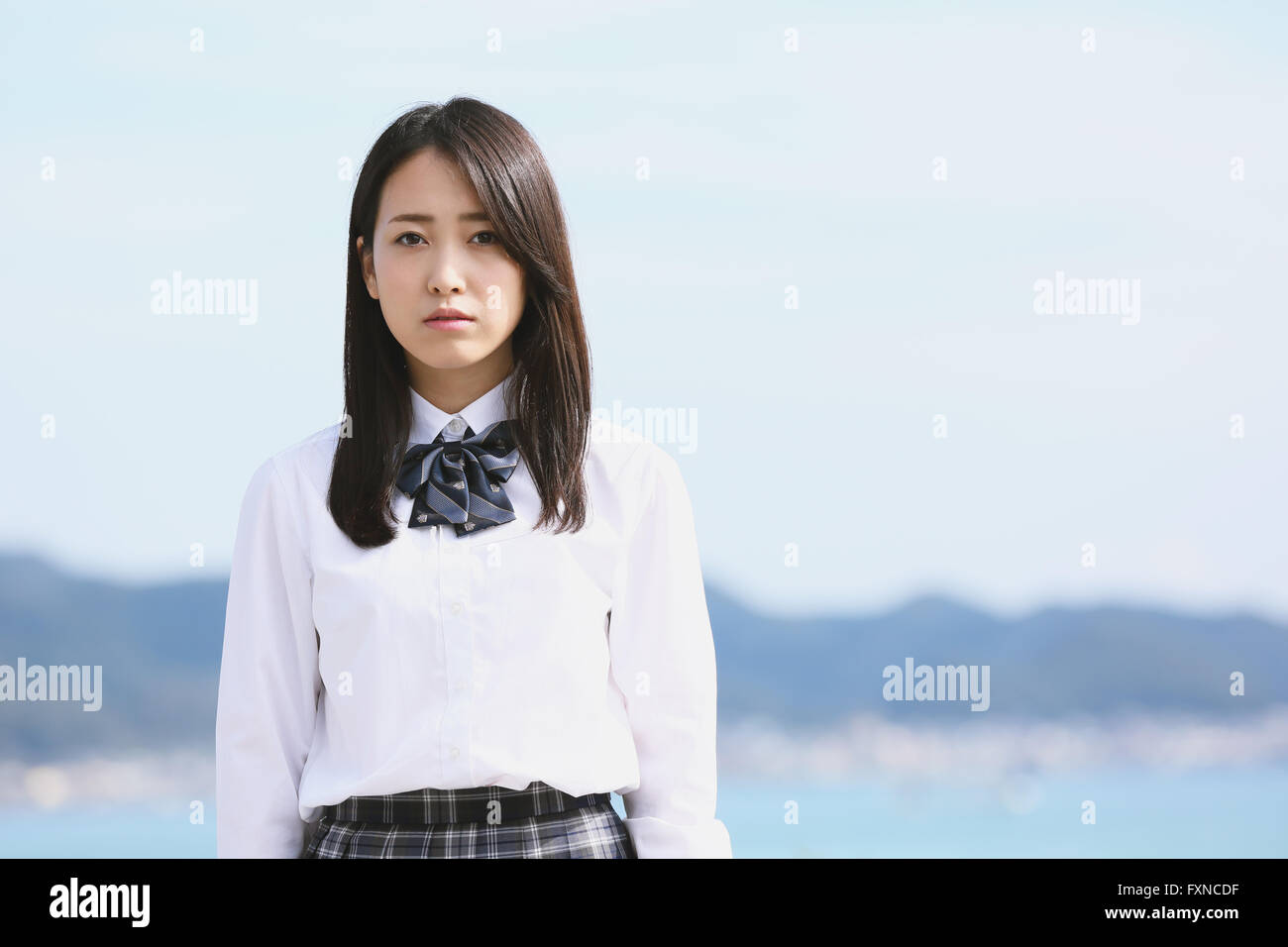 Japanese high-school student portrait Stock Photo - Alamy