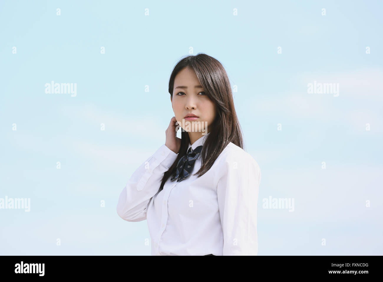 Japanese high-school student portrait Stock Photo - Alamy