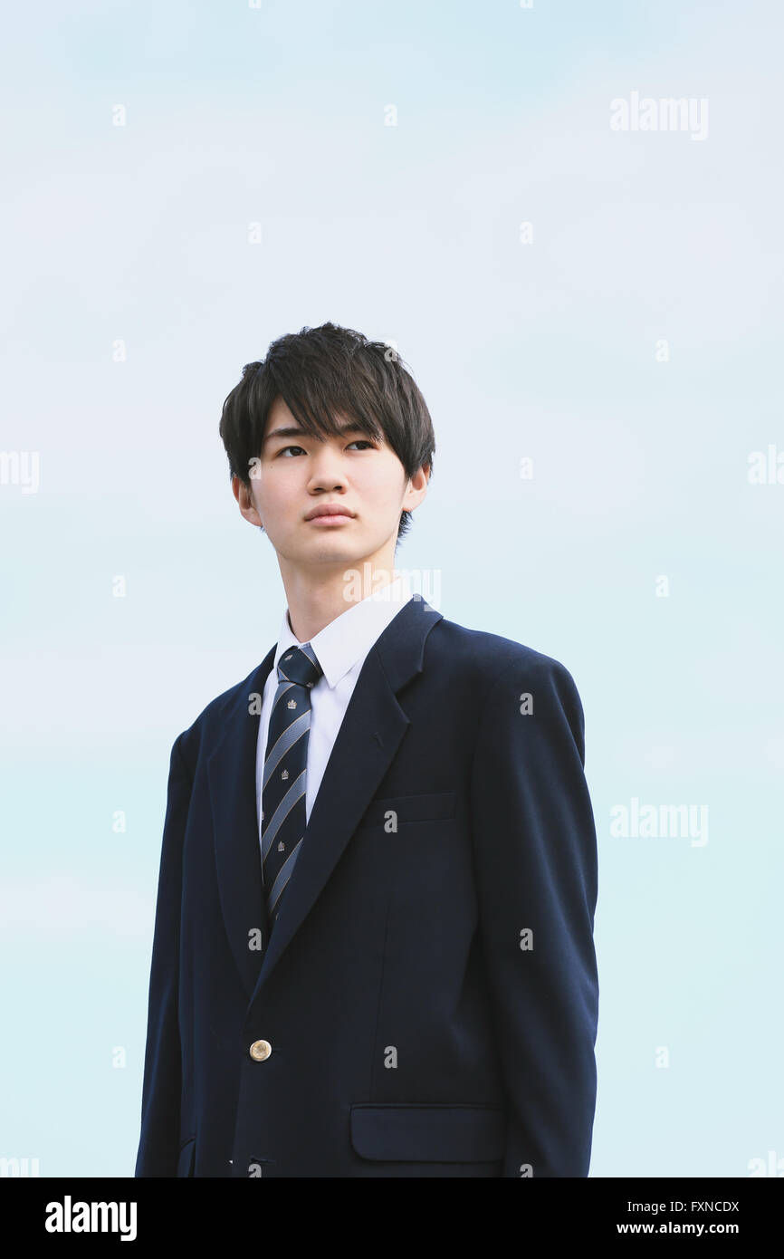 Japanese high-school student portrait Stock Photo - Alamy