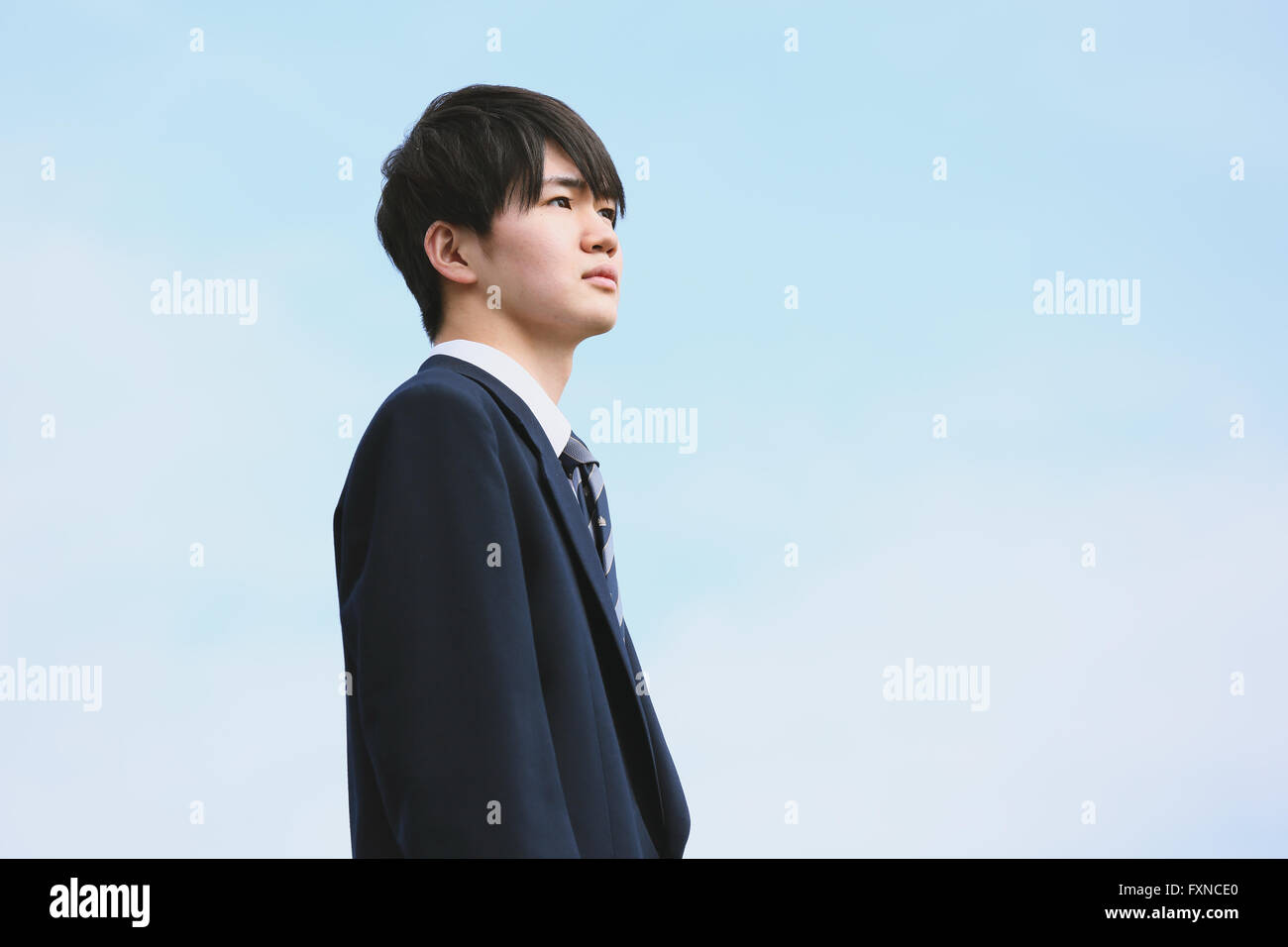 Japanese high-school student portrait Stock Photo - Alamy