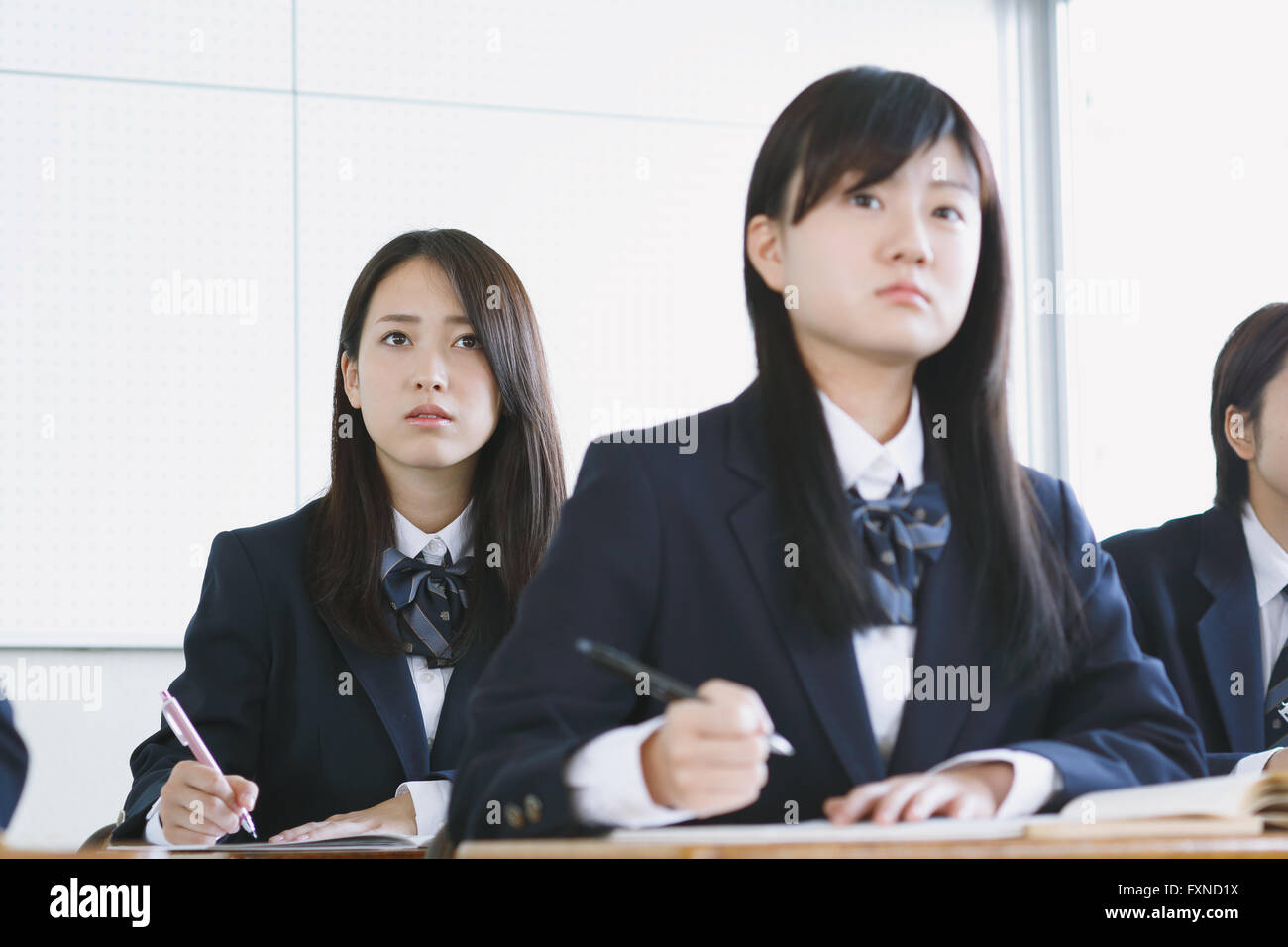 Japanese high-school students during a lesson Stock Photo - Alamy