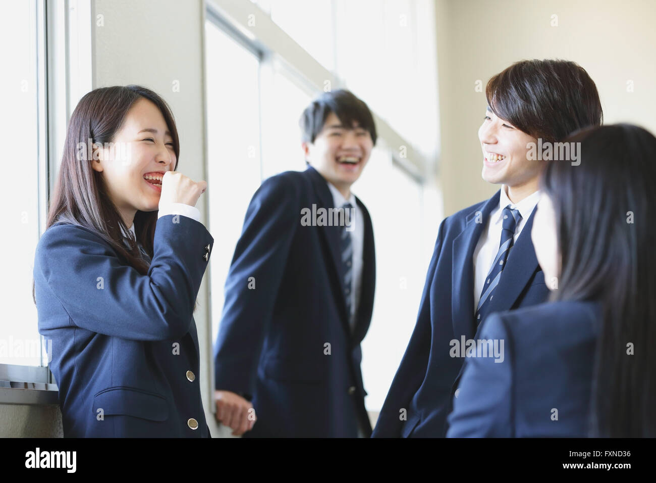 Japanese high-school students during a lesson Stock Photo - Alamy