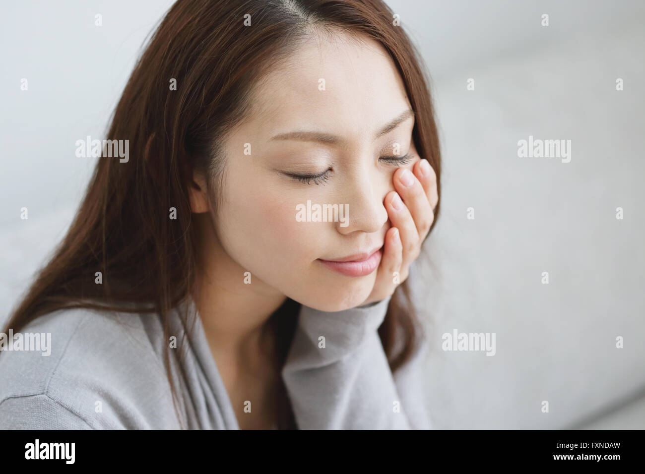 Young attractive Japanese woman portrait Stock Photo - Alamy