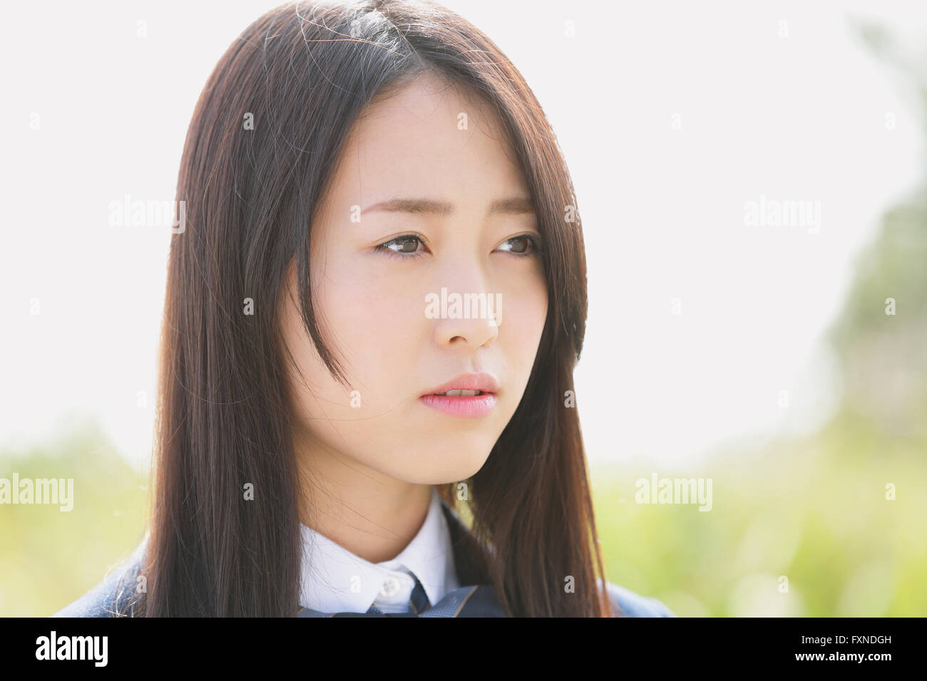 Japanese high-school student portrait Stock Photo - Alamy