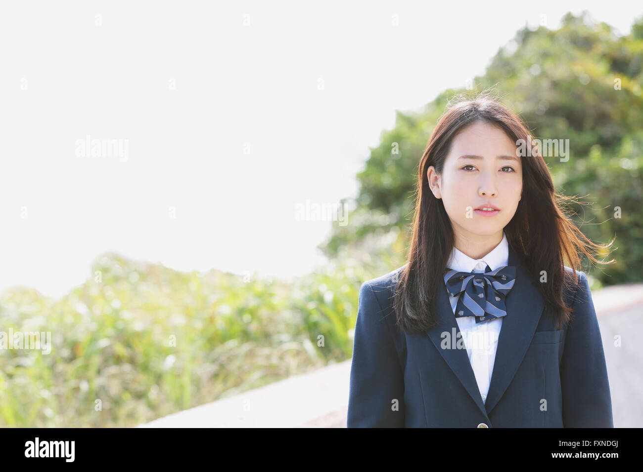 Japanese high-school student portrait Stock Photo - Alamy