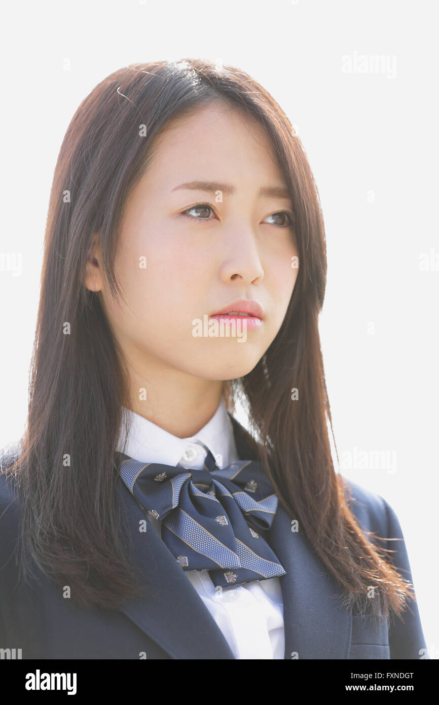 Japanese high-school student portrait Stock Photo - Alamy