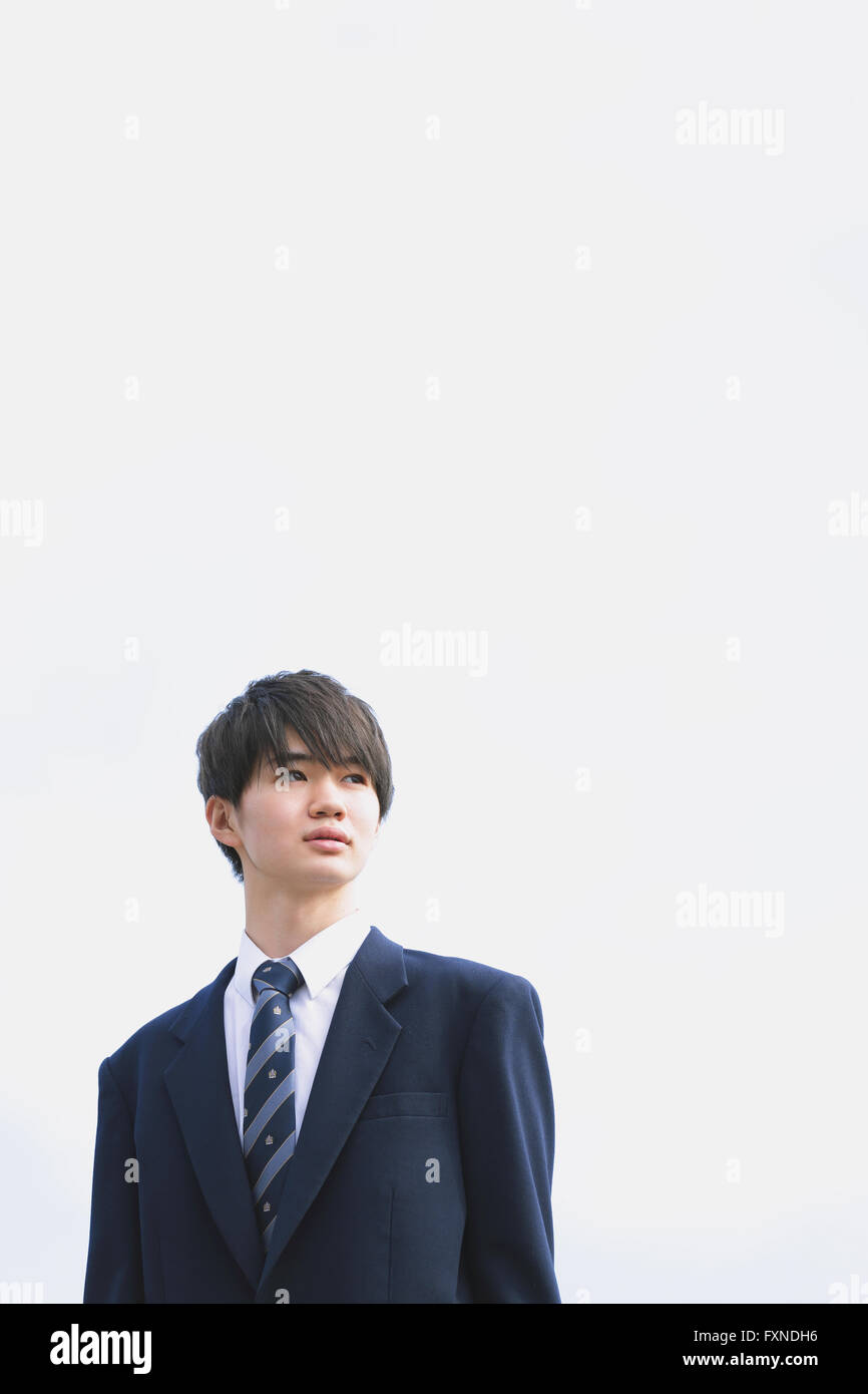Japanese high-school student portrait Stock Photo - Alamy