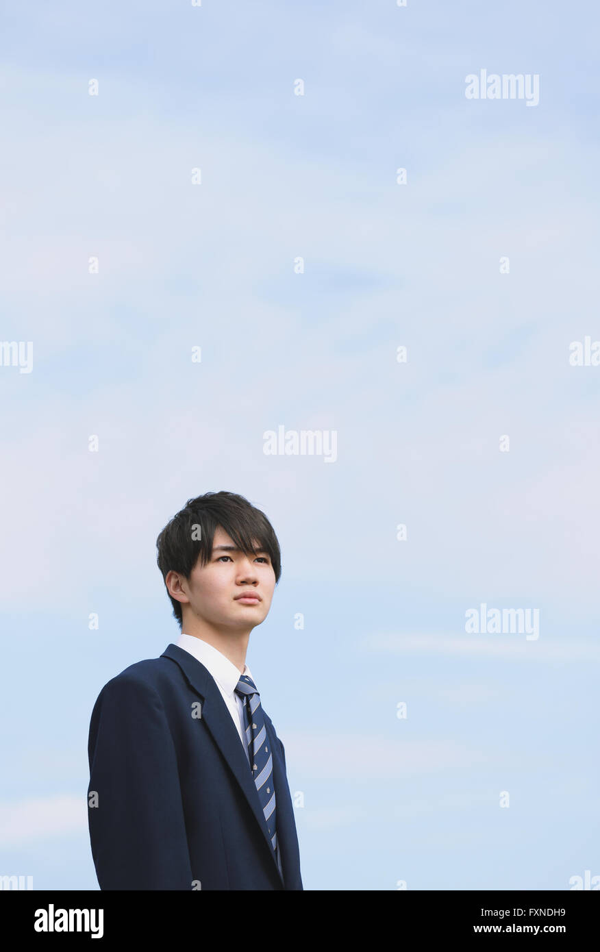 Japanese high-school student portrait Stock Photo - Alamy