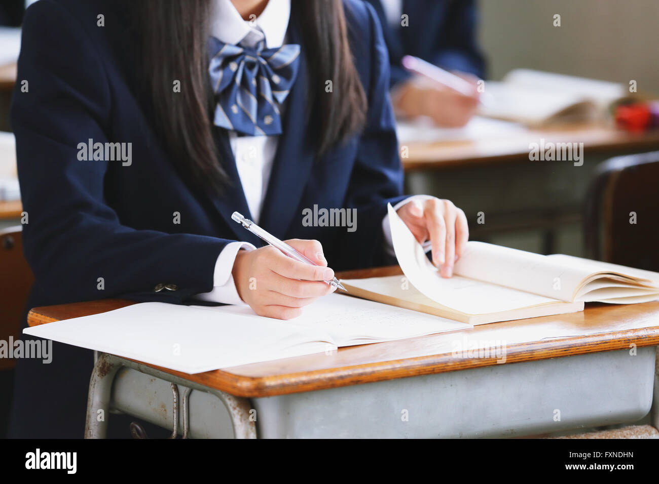 Student taking test desk hi-res stock photography and images - Alamy