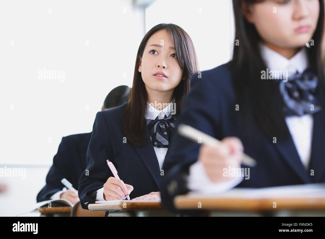 Japanese high-school students during a lesson Stock Photo - Alamy