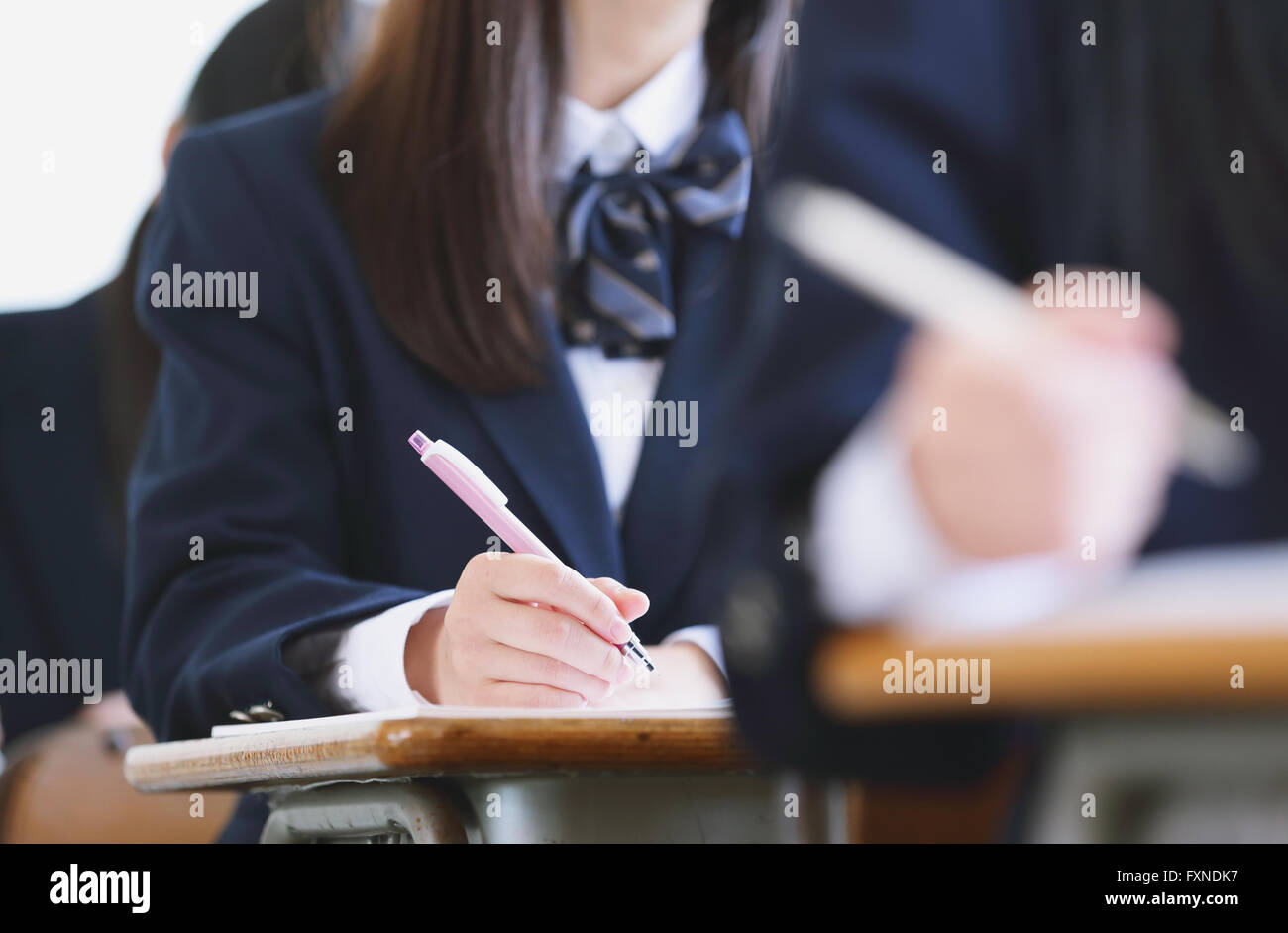 Japanese high-school students during a lesson Stock Photo - Alamy