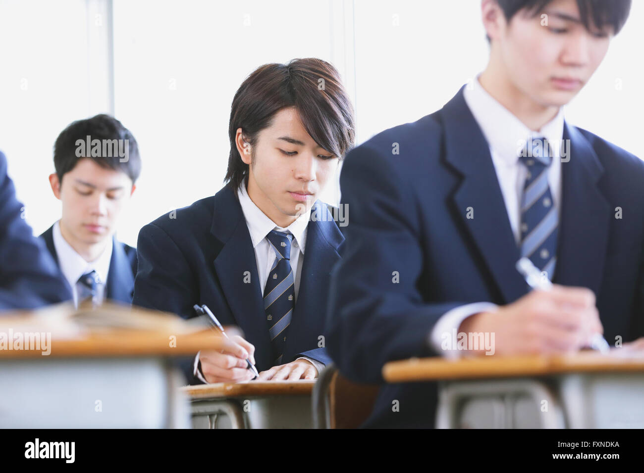 Japanese high-school students during a lesson Stock Photo - Alamy