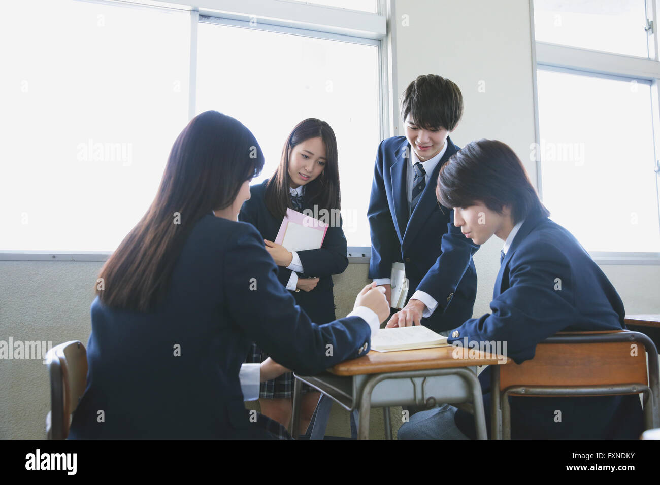 Japanese high-school students after class Stock Photo - Alamy