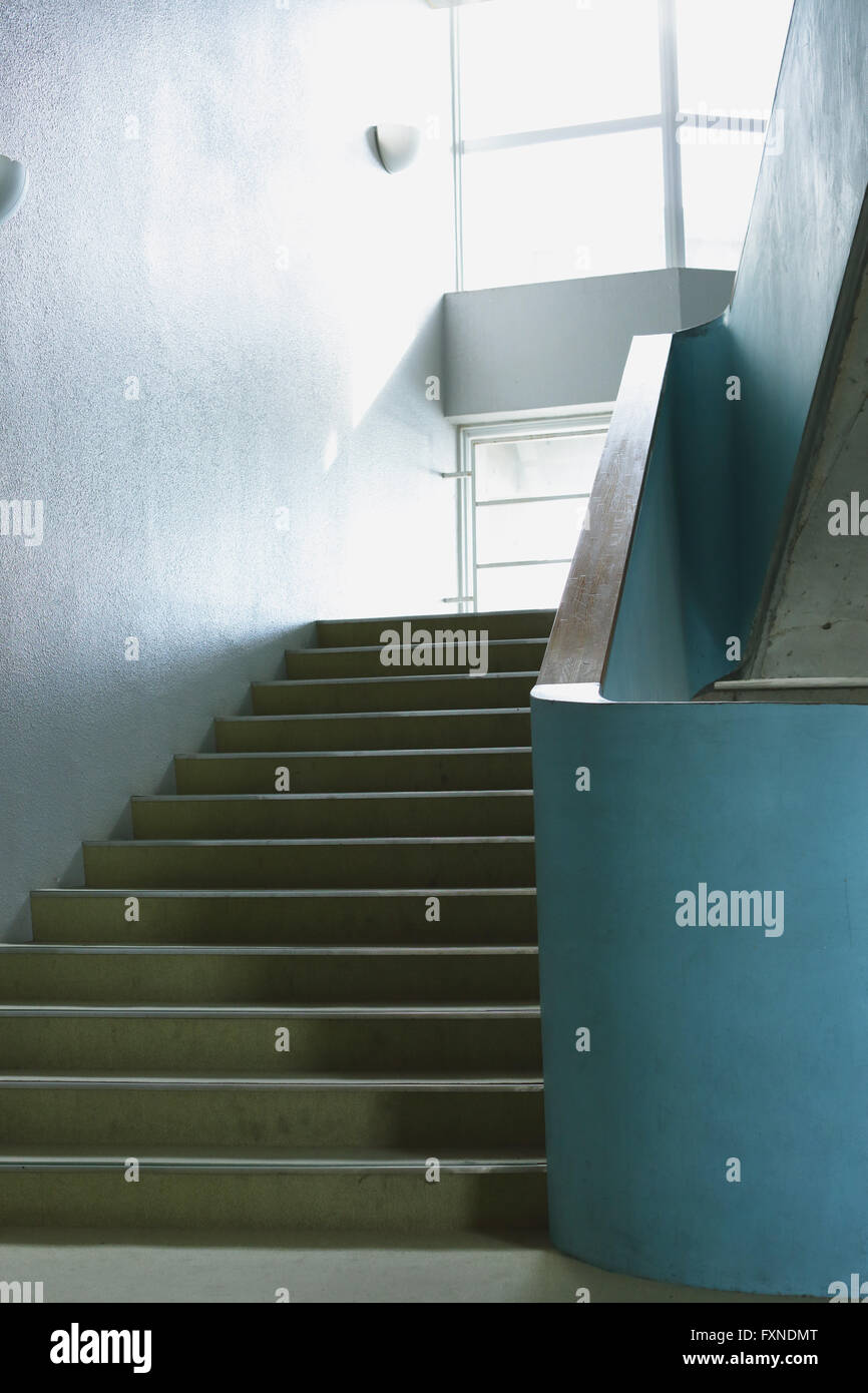 Staircase in high school Stock Photo - Alamy