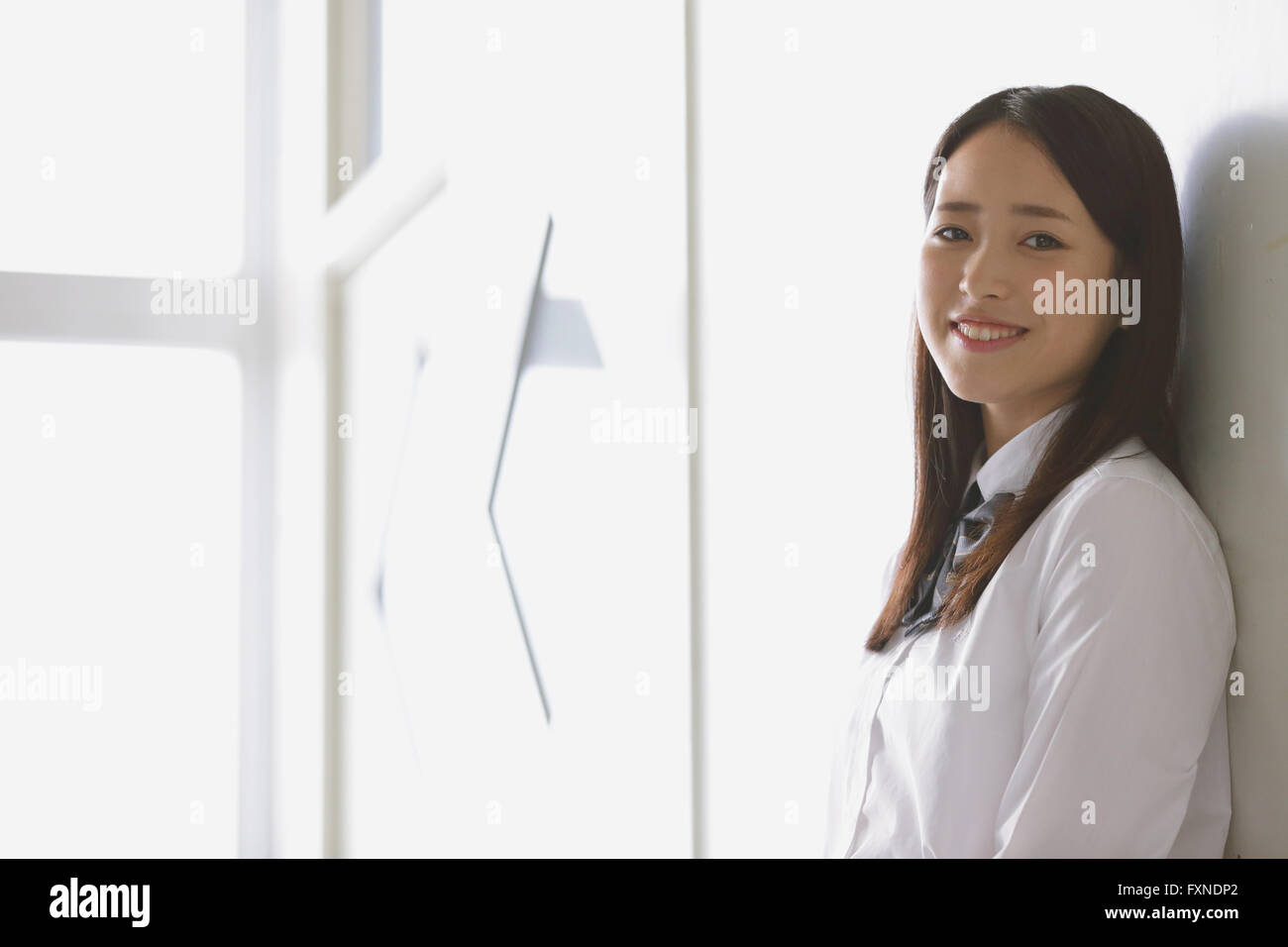 Japanese high-school student portrait Stock Photo - Alamy
