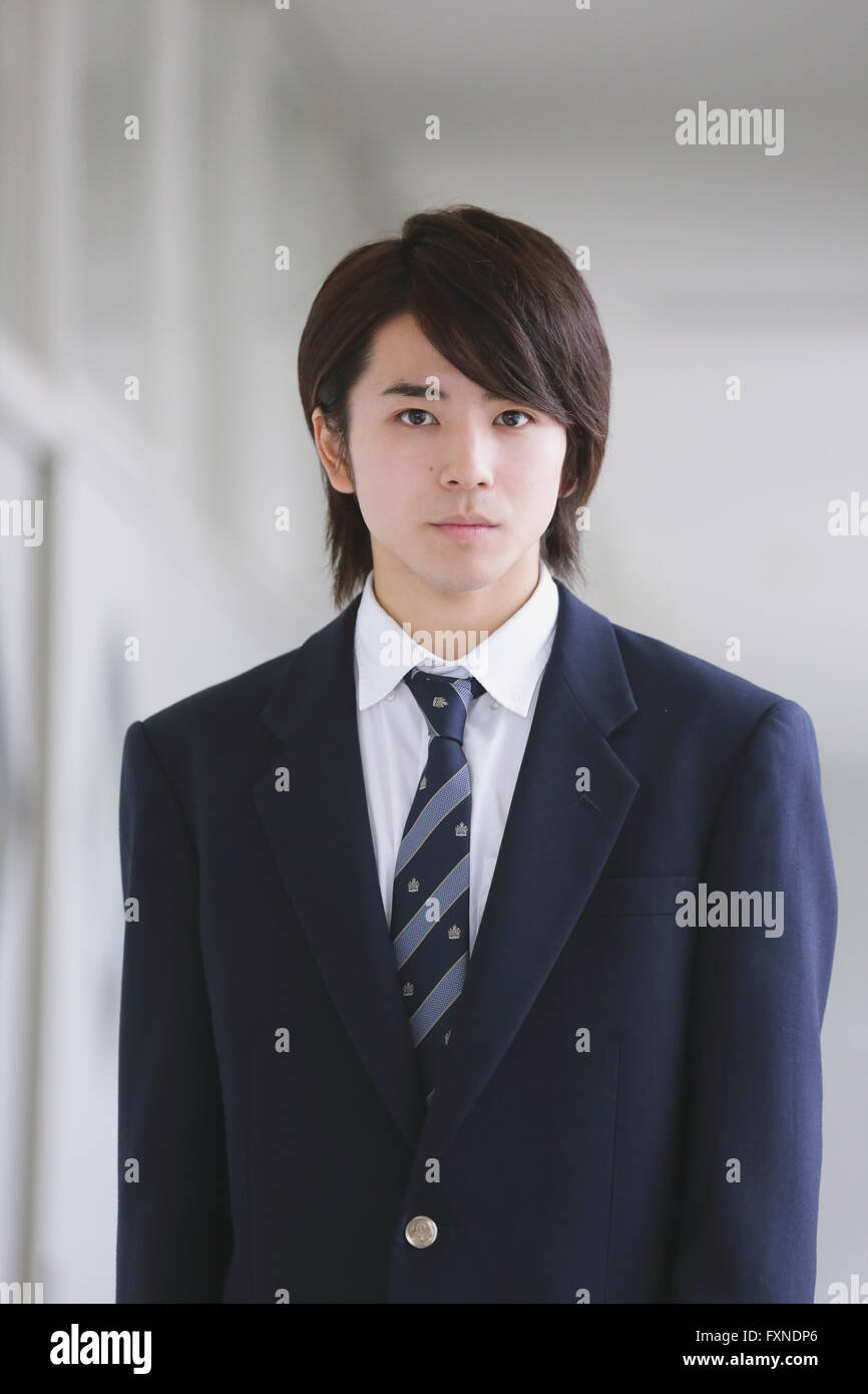 Japanese high-school student portrait Stock Photo - Alamy