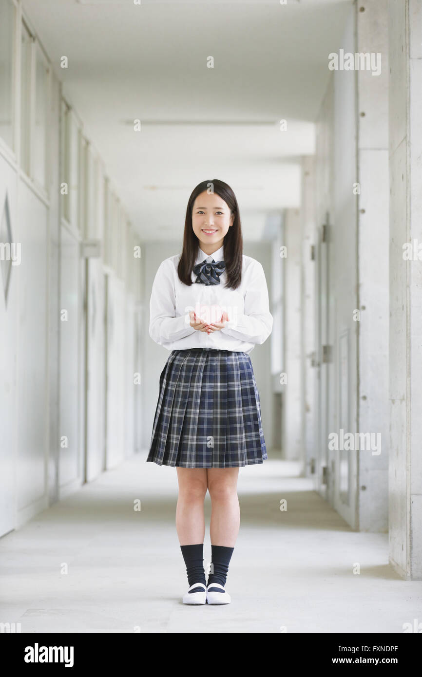 Japanese high-school student portrait Stock Photo - Alamy