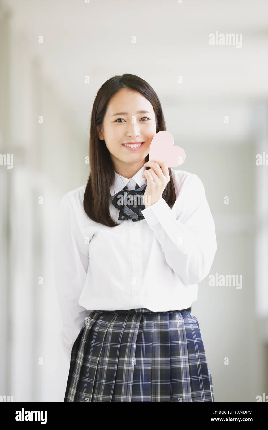 Japanese high-school student portrait Stock Photo - Alamy