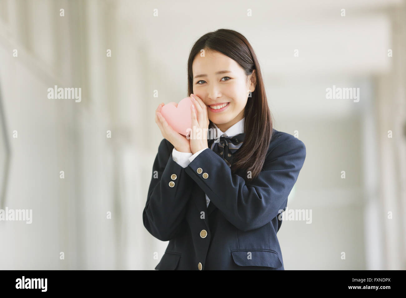 Japanese high-school student portrait Stock Photo - Alamy
