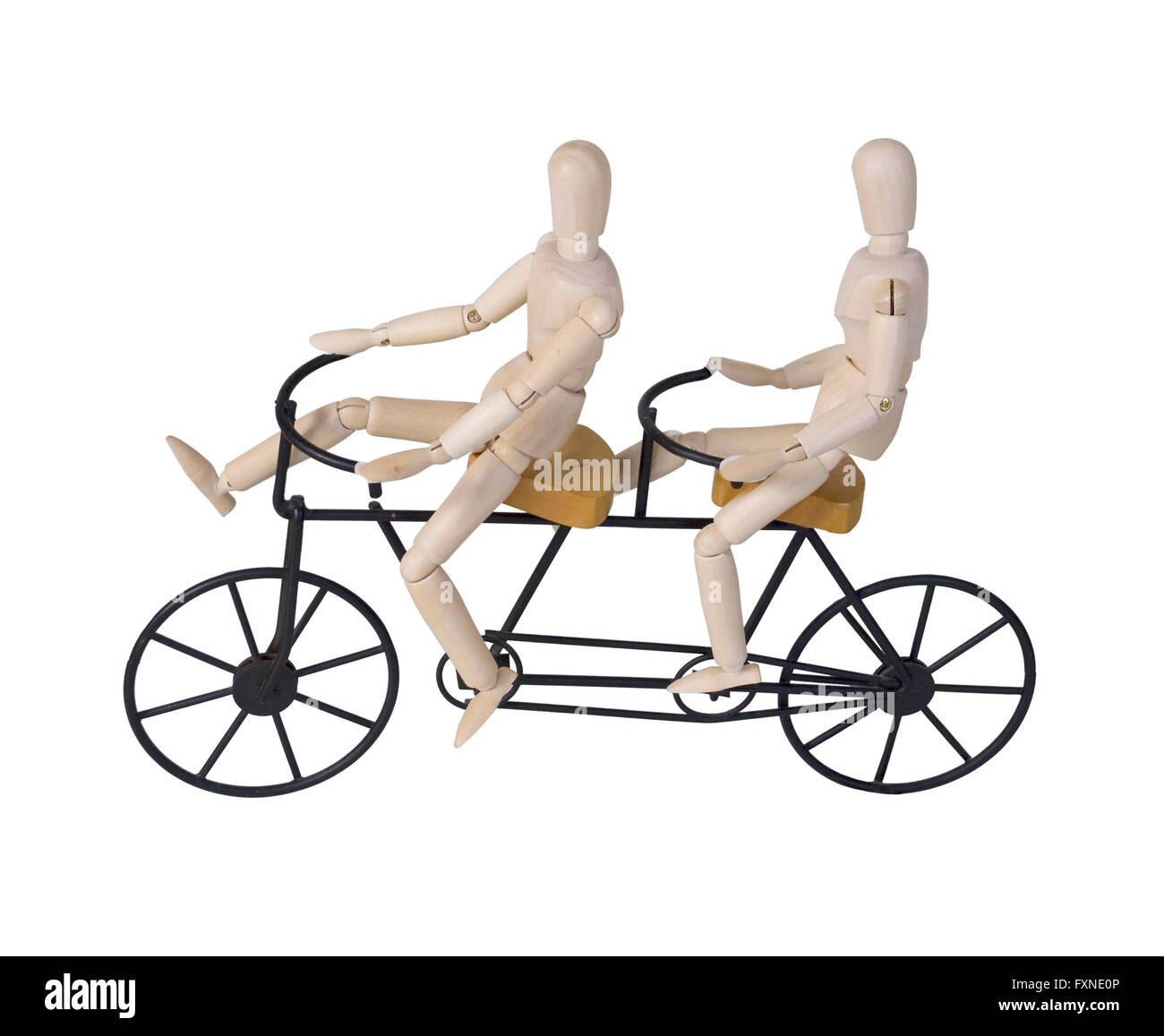 Bicycle built for two riders - path included Stock Photo - Alamy