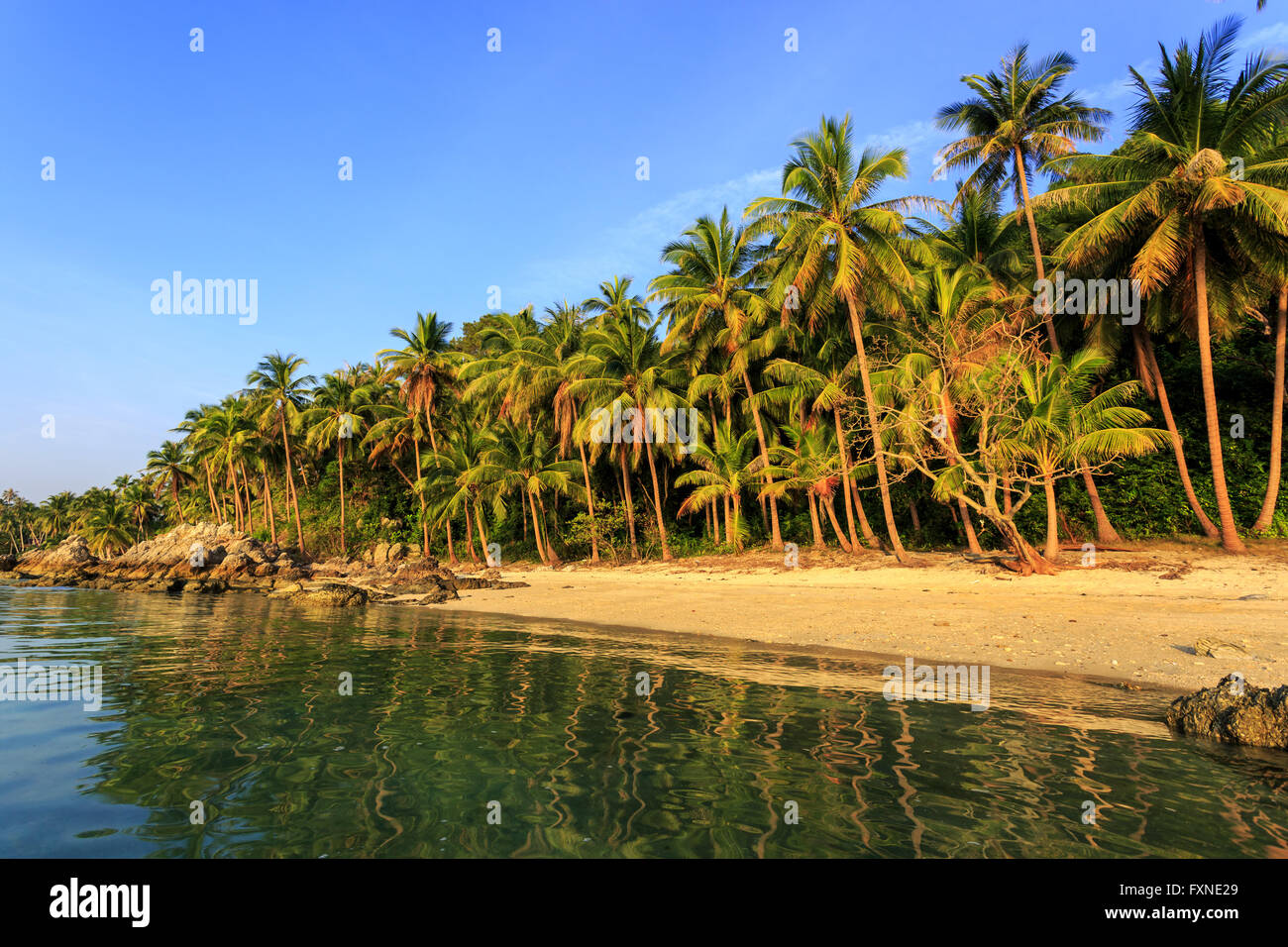 Gorgeous Taling Ngam Beach at evening, in Samui, Thailand Stock Photo ...