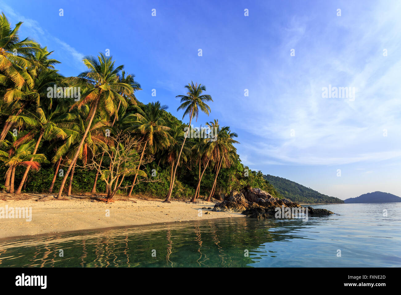 Gorgeous Taling Ngam Beach at evening, in Samui, Thailand Stock Photo ...