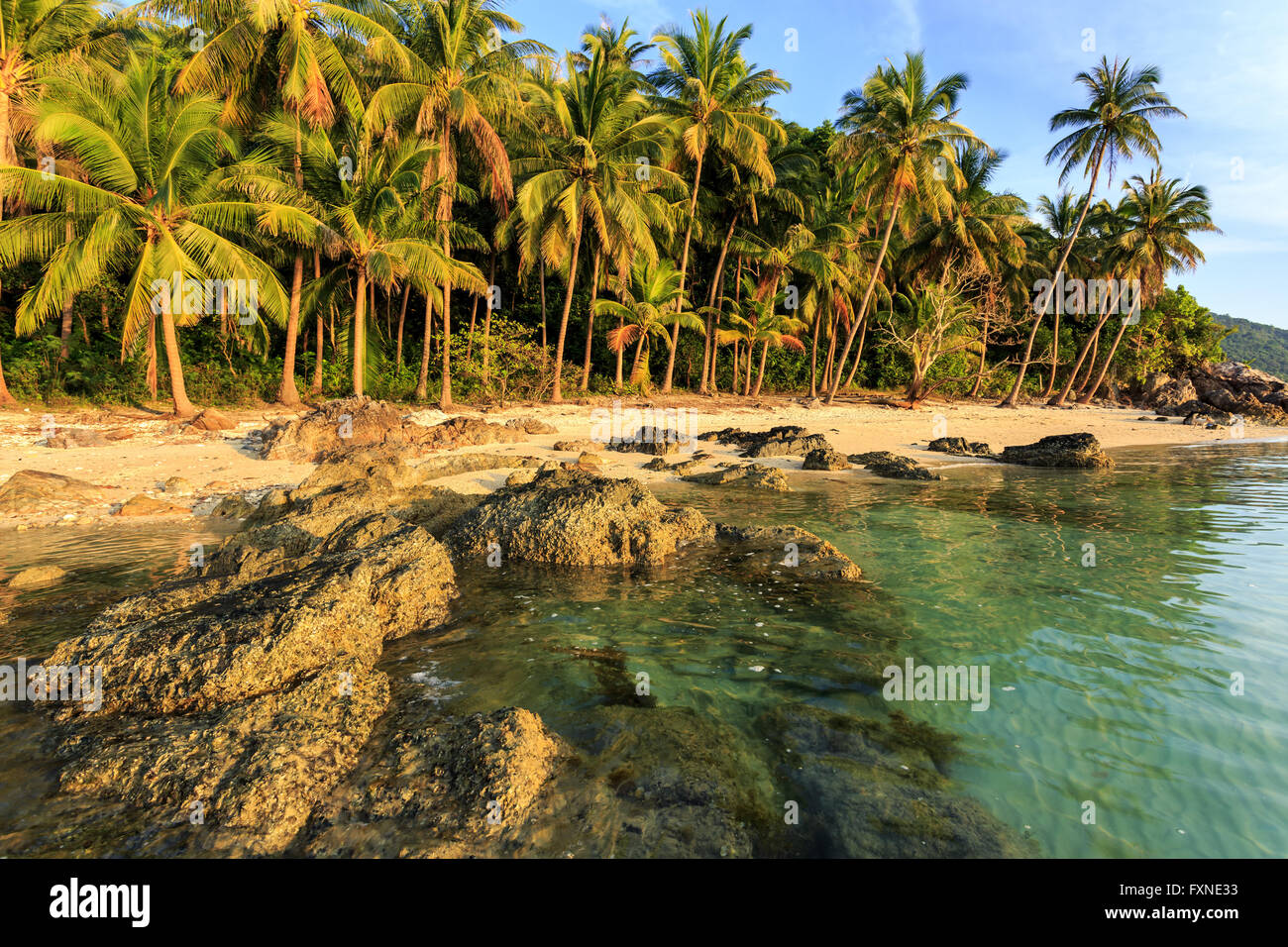 Rocky Taling Ngam beach at evening in Samui, Thailand Stock Photo - Alamy