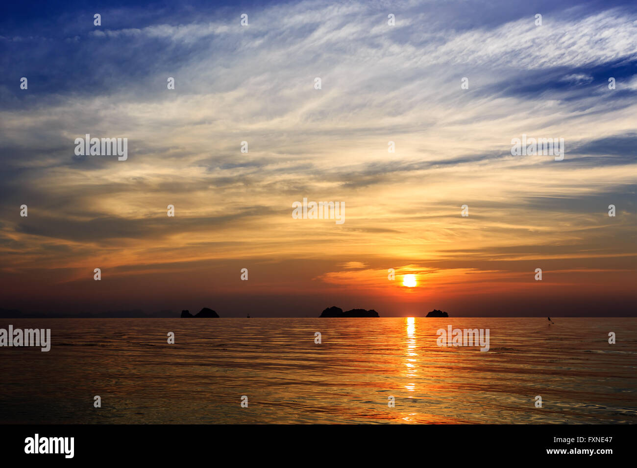 Dramatic Sunset at Taling Ngam beach in Samui, Thailand Stock Photo - Alamy