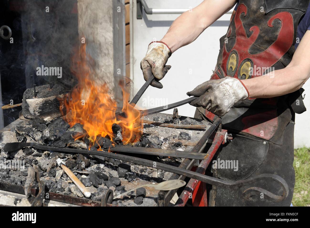 workshop of blacksmith Stock Photo - Alamy