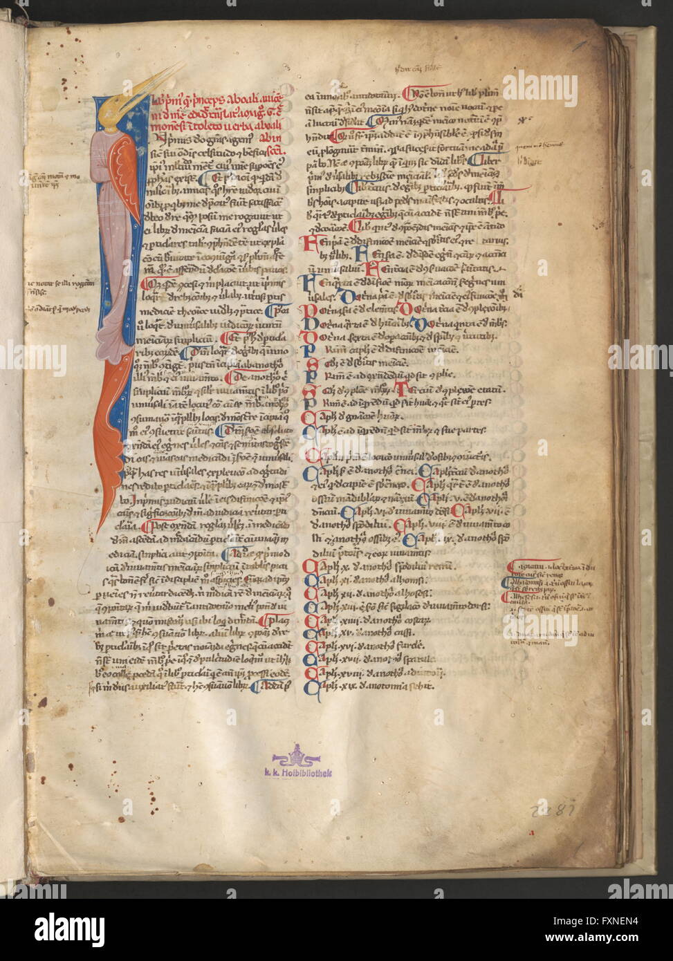 Cod. 2281, fol. 1r: Liber primus: Initiale I Stock Photo - Alamy
