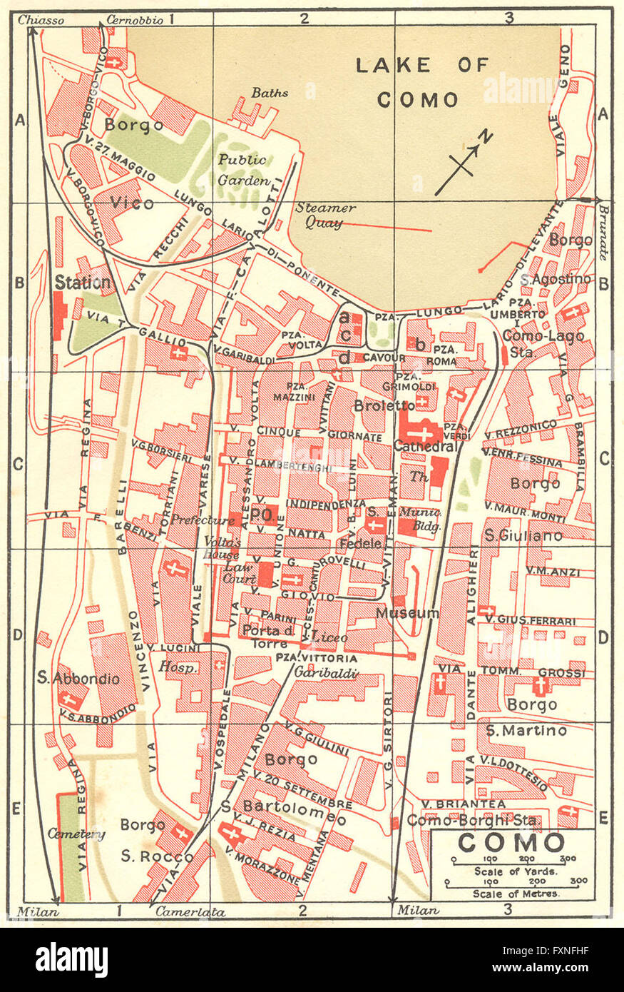 Map of como italy hi-res stock photography and images - Alamy
