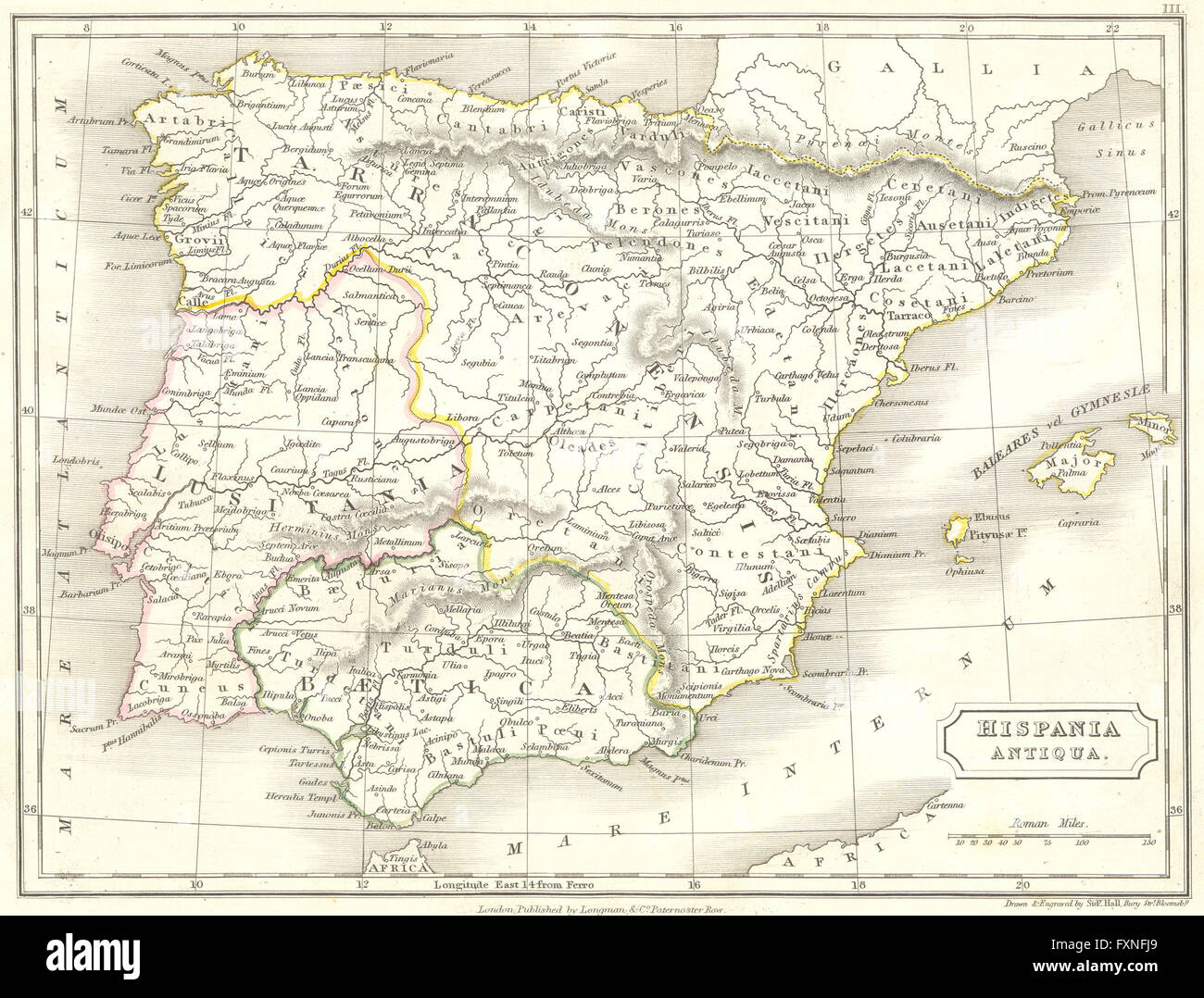 Hispania map hi-res stock photography and images - Alamy
