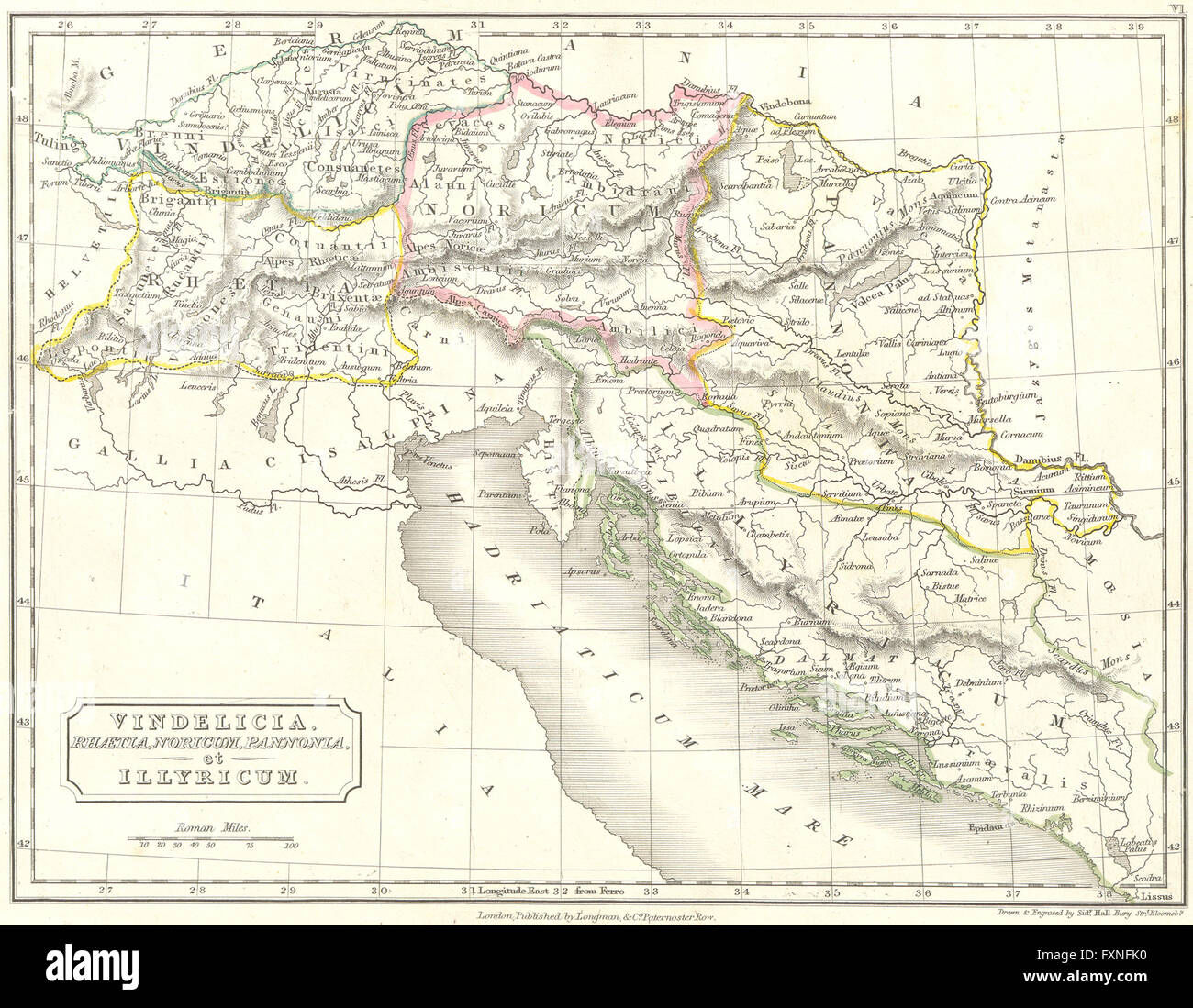 Noricum map hi-res stock photography and images - Alamy