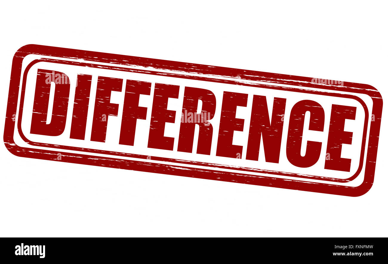 Stamp with word difference inside, vector illustration Stock Photo - Alamy