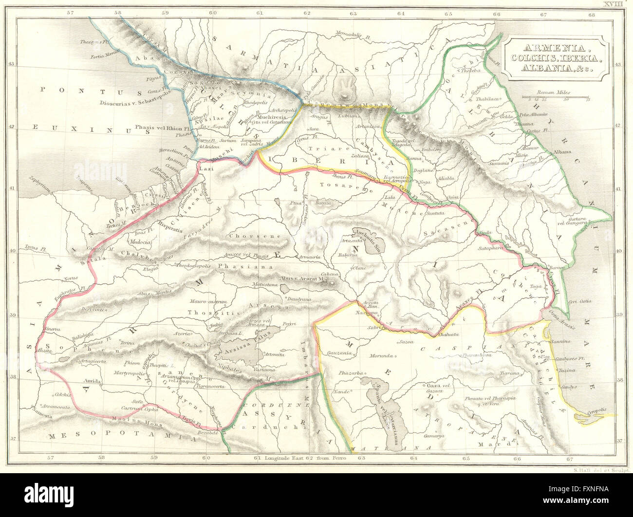 Map armenia colchis iberia albania hi-res stock photography and images ...