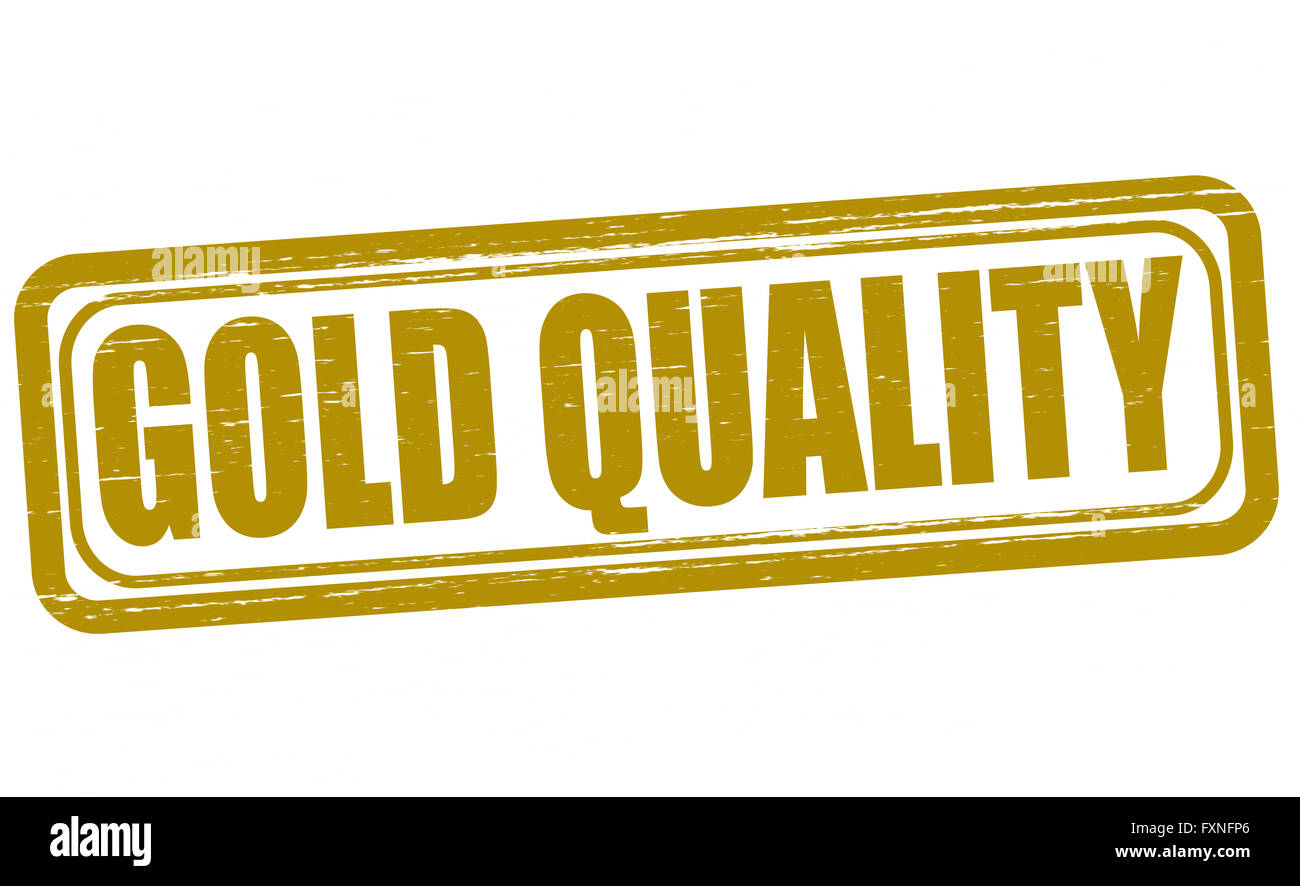 Stamp with text gold quality inside, vector illustration Stock Photo ...